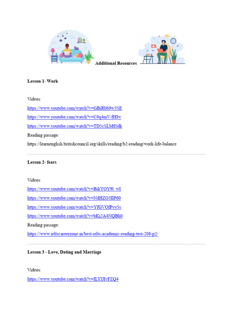 Additional Resources Level 3 | PDF