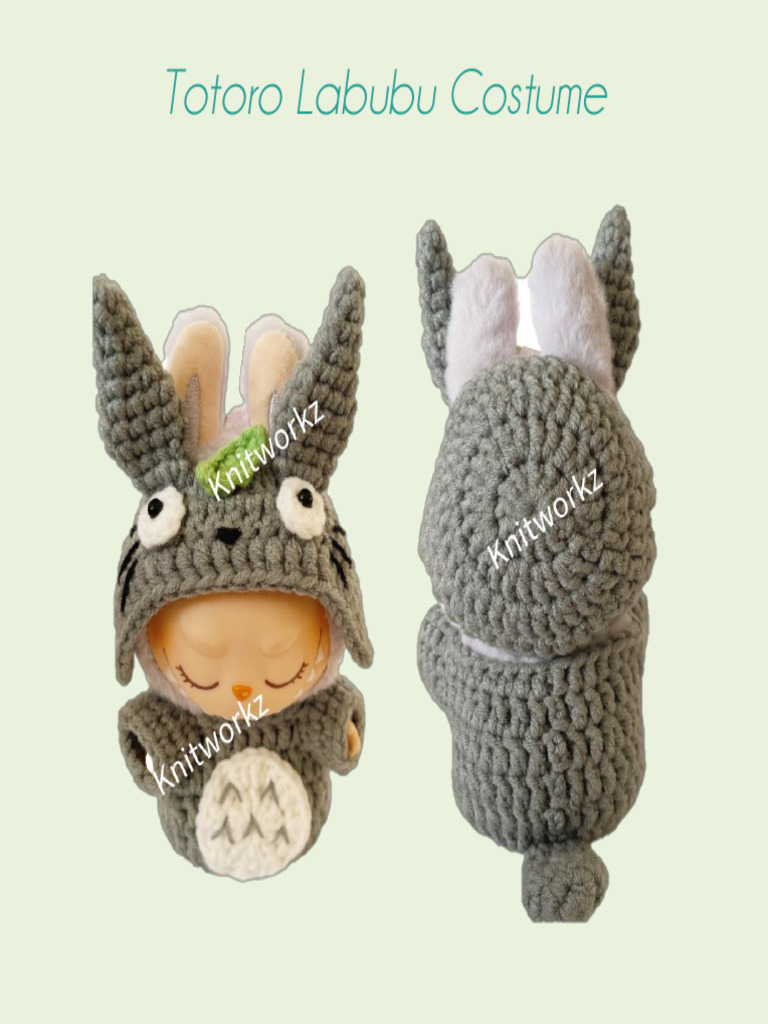 Totro Labubu Crochet Pattern | PDF | Crochet | Clothing