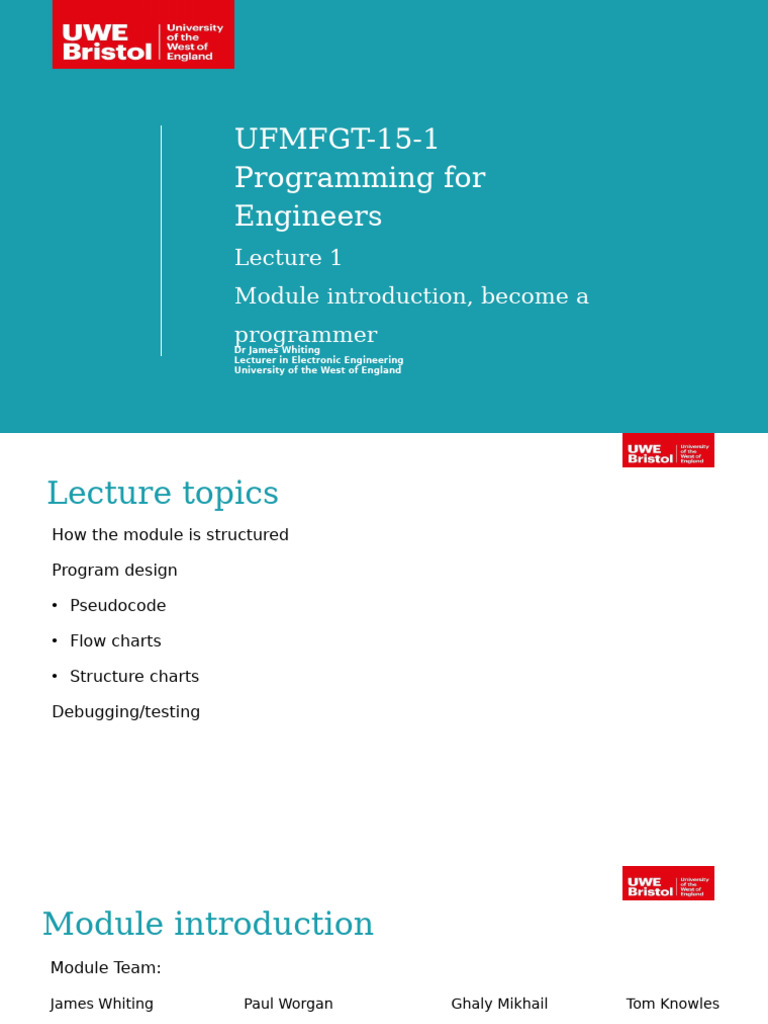 P4E Lecture 1 - Software Design(1) (2) | PDF | Modular Programming | Computing