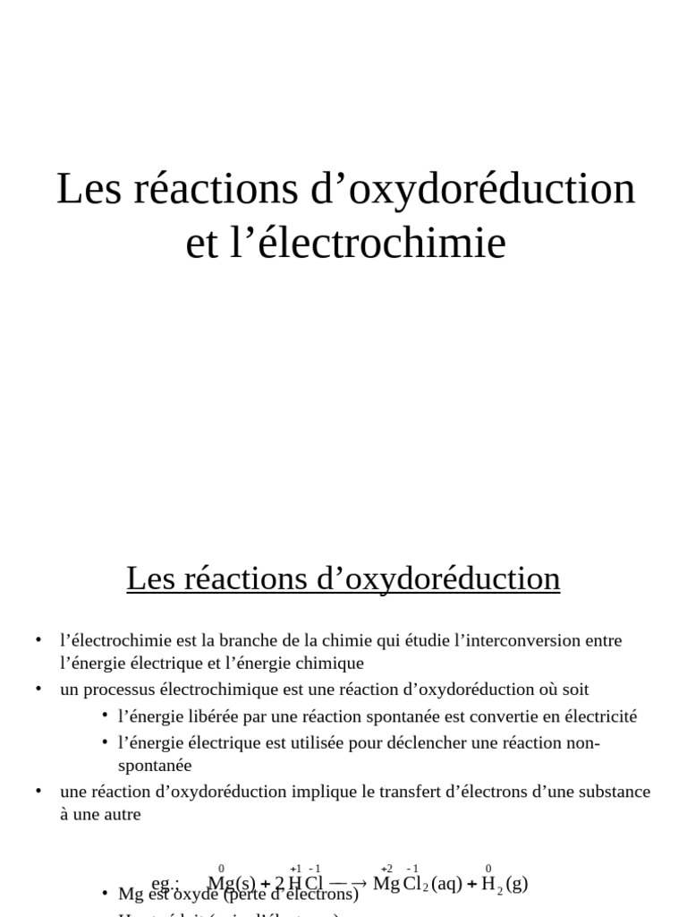 Electrochemistry 1 | PDF | Réaction d'oxydoréduction | Chimie physique