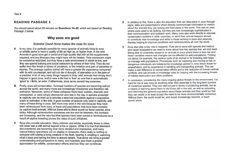 Article Why Zoos Are So Good. | PDF