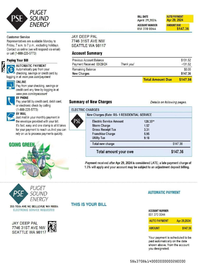 Puget Bill Pal 2024010455478 | PDF