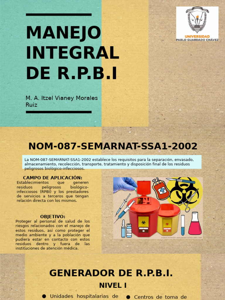 Manejo Integral de Rpbi | PDF | Laboratorios | Residuos