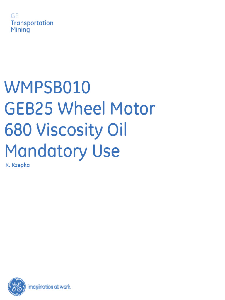 Approved Oil for GEB25 Wheel Motors | PDF