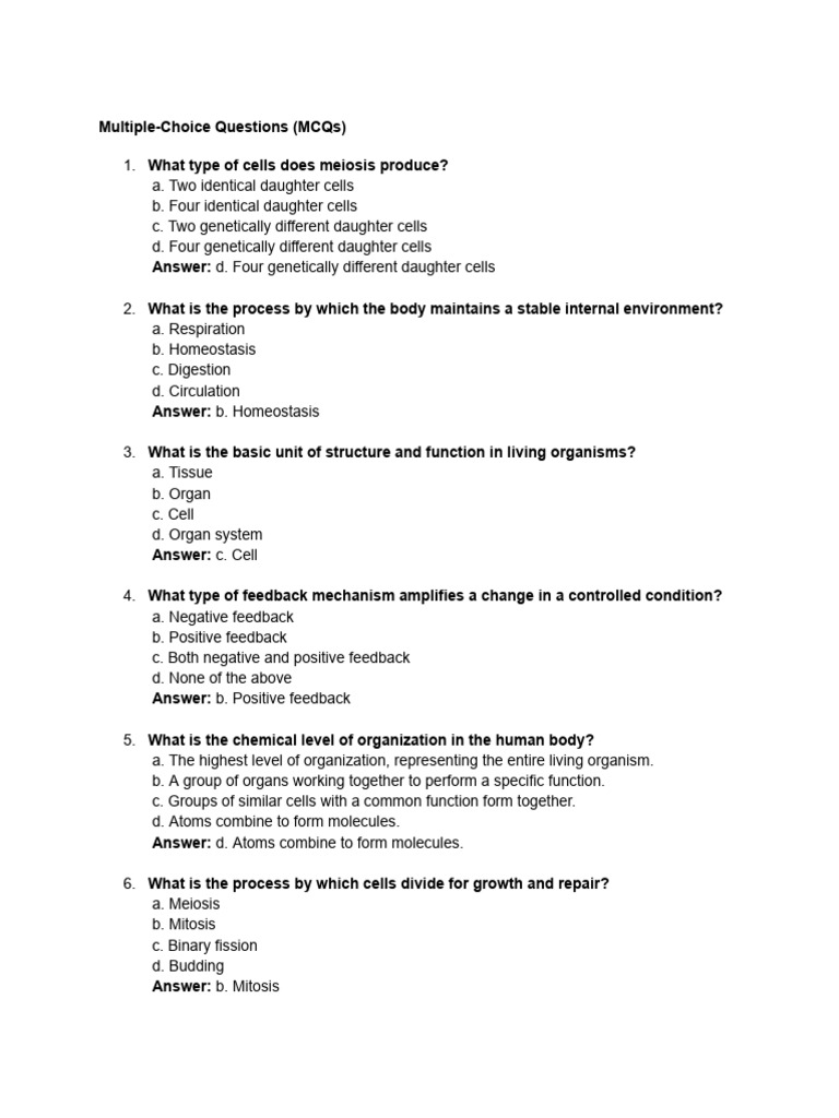 Multiple-Choice Questions (MCQs) | PDF | Respiratory Tract ...