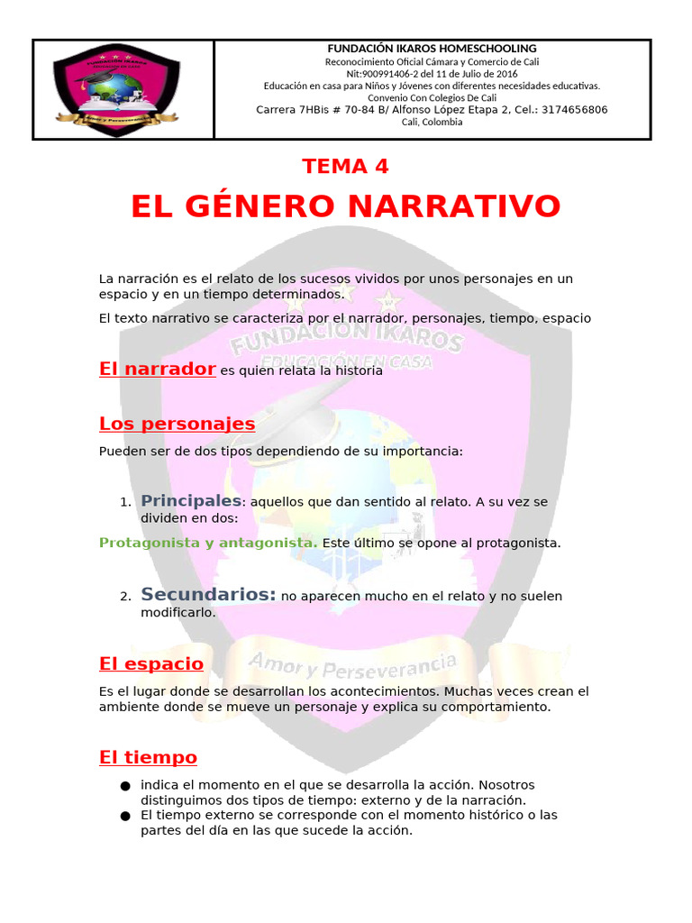 Clase 4. El Género Narrativo | PDF | Narración