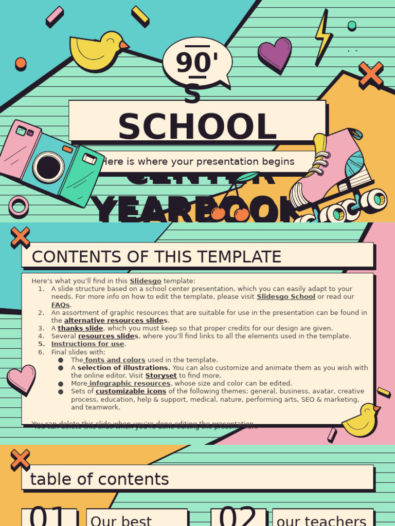 90's School Center Yearbook XL by Slidesgo | PDF | Planets | Planets In ...