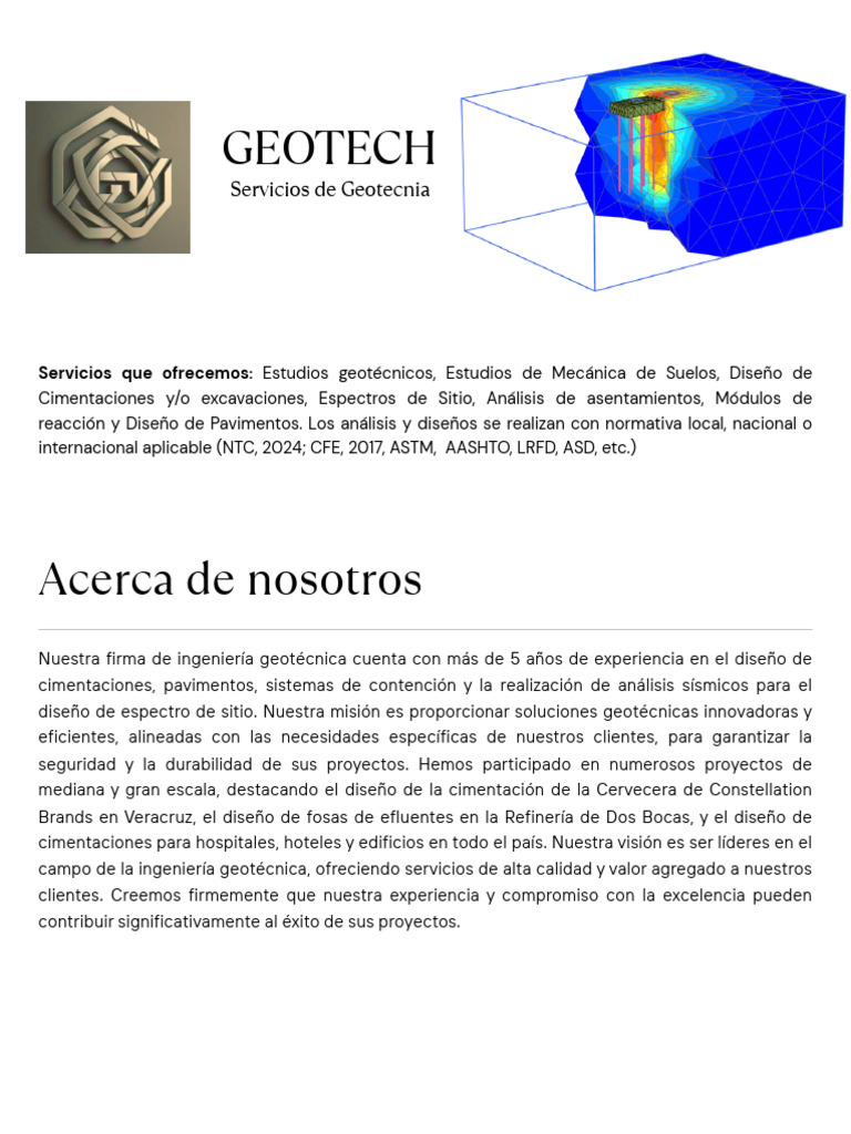 Presentación Geotech | PDF | Fundación (Ingeniería) | Ingeniero civil