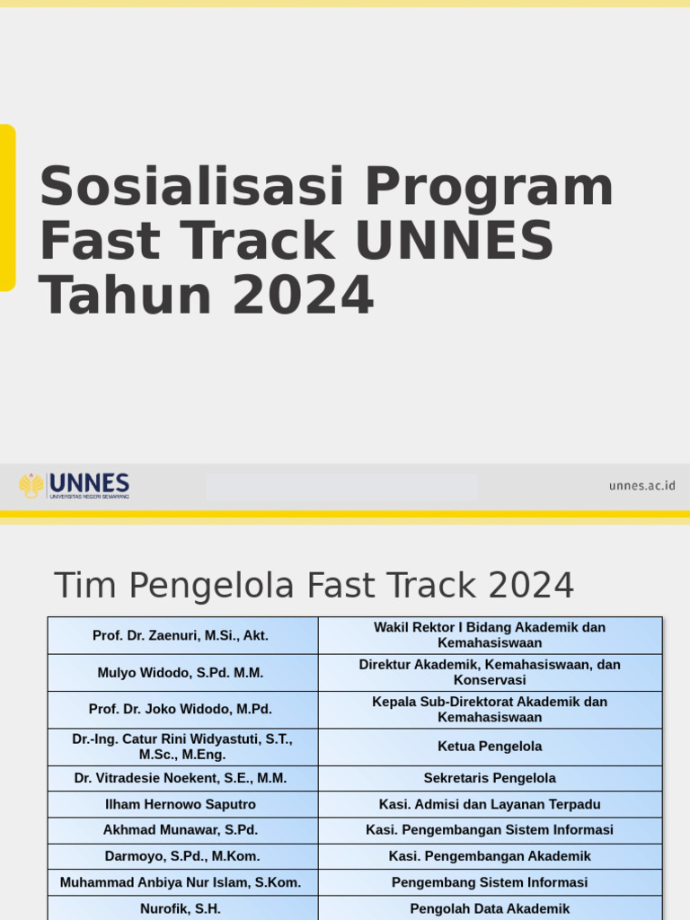 Sosialisasi Program Fast Track 2024 Edit | PDF