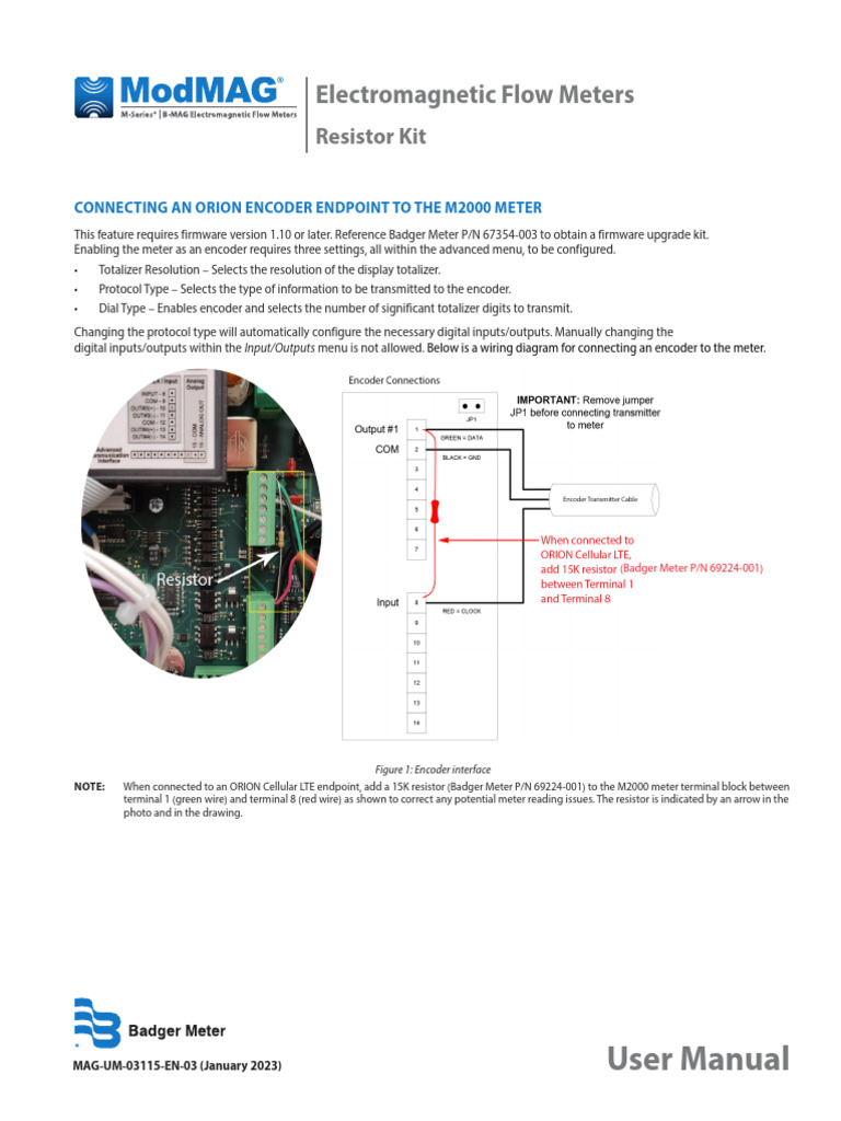 MAG-UM-03115-EN ModMAG M2000 Resistor Kit User Manual | PDF | Resistor | Information And ...