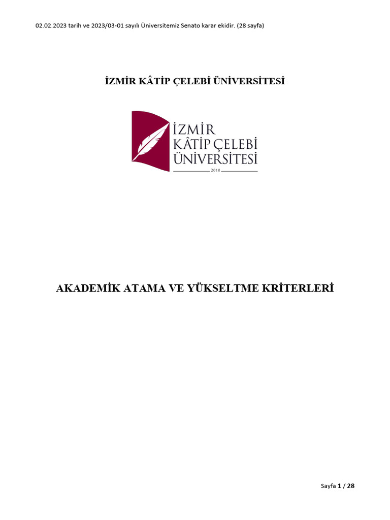 izmir-katip-celebi-kriter-24072023 | PDF