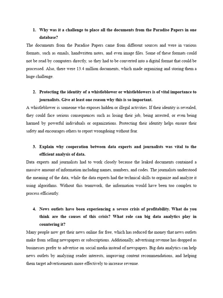 The Paradise Papers and Big Data Journalism | PDF | Optical Character ...
