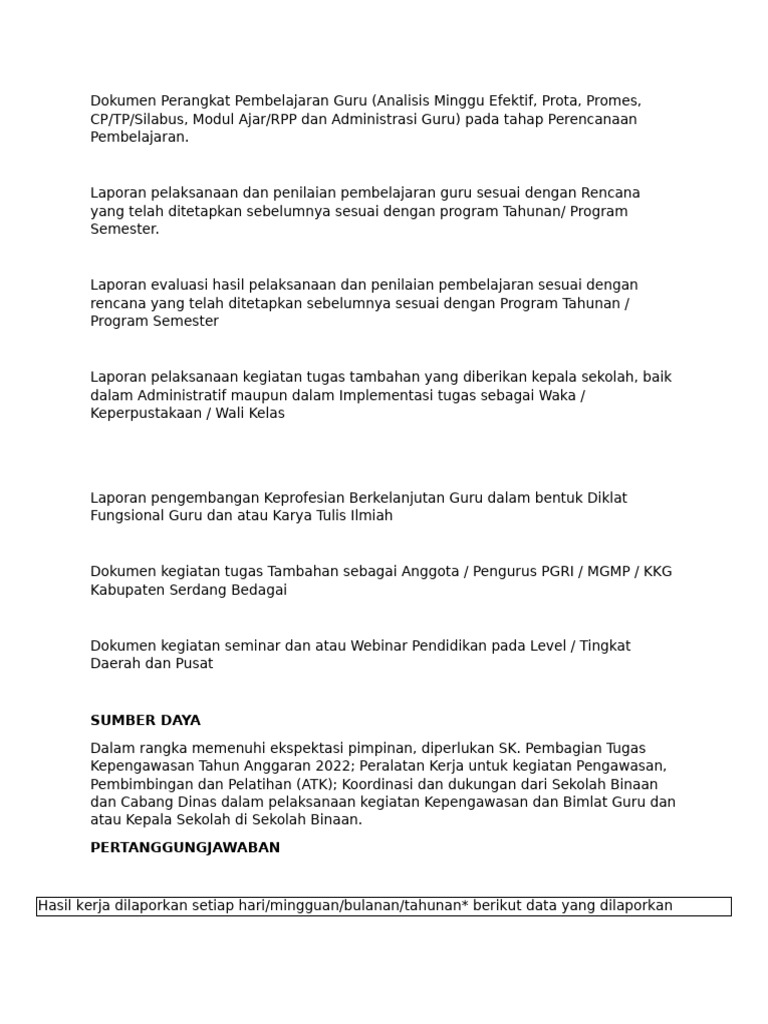 Dokumen Perangkat Pembelajaran Guru | PDF