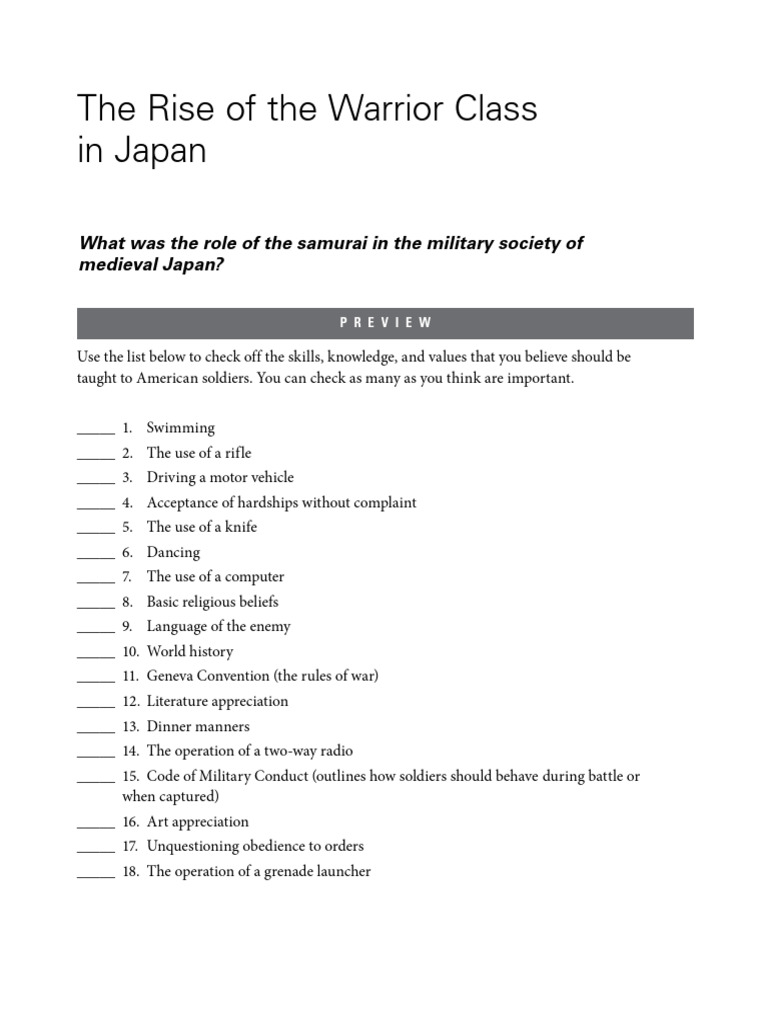 Samurai's Role in Medieval Japan | PDF | Samurai | Bushido