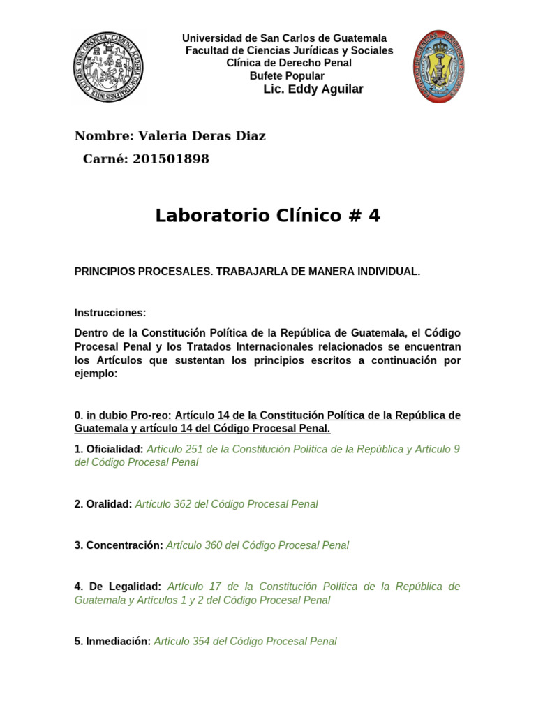 Laboratorio Clinico Numero 4 Valeria 2020 | PDF