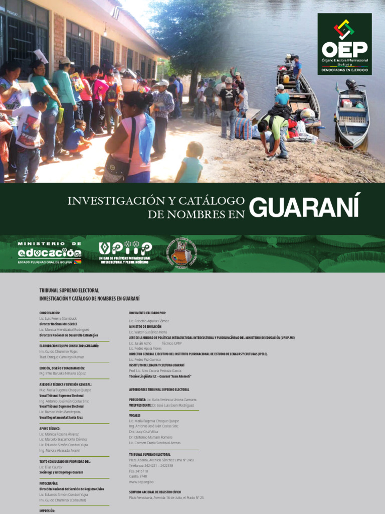 Catálogo de Nombres Guaraníes | PDF | Nación | Gente indígena