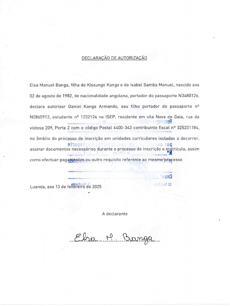 Declaração de Autorização - 021411 | PDF