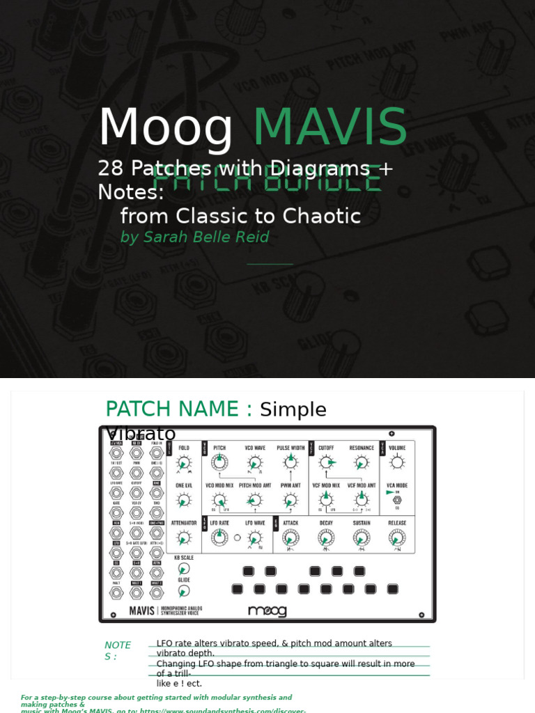 Moog Format Patch Bundle PDF V2 | PDF | Synthesizer | Pitch (Music)
