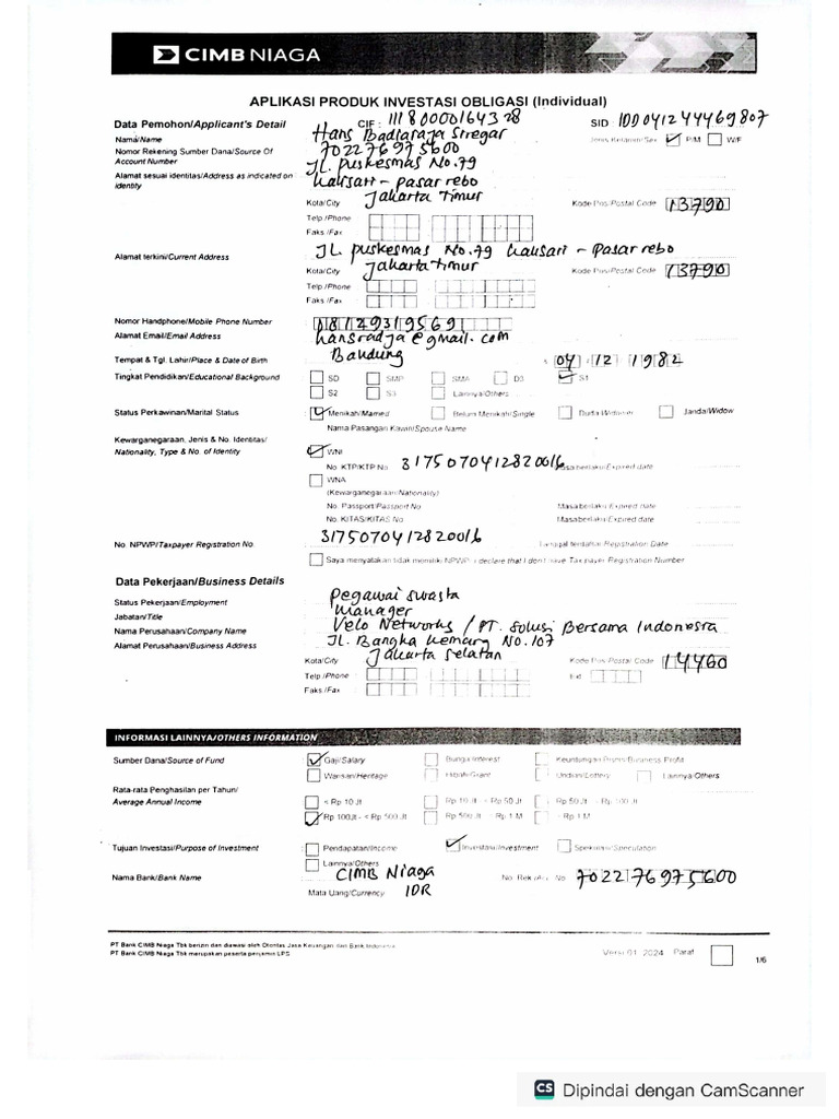 Aplikasi Pembelian Obligasi Merdeka Battery an Hans B.S | PDF