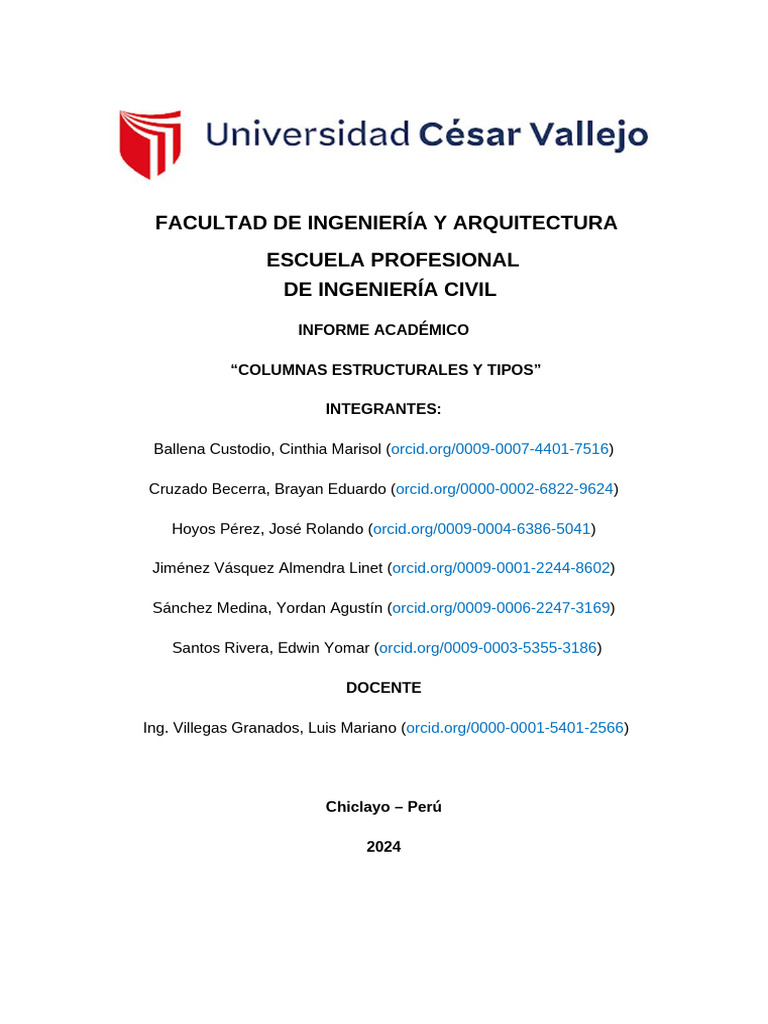 Tipos y Clasificación de Columnas Estructurales | PDF | Columna | Hormigón