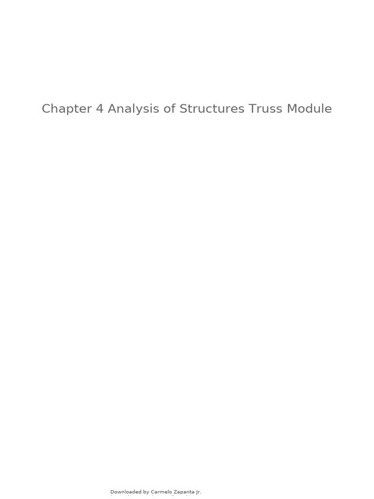Analysis of Structure | PDF | Truss | Force