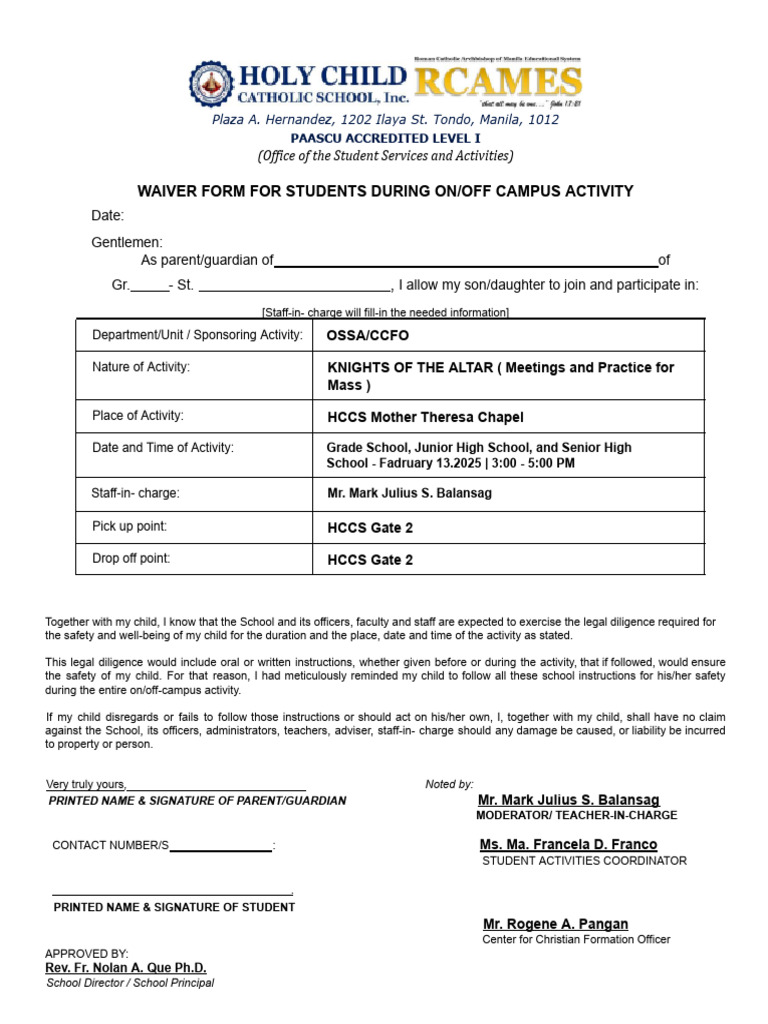 KOA Meeting and Practice | PDF | Youth | Human Life Stages