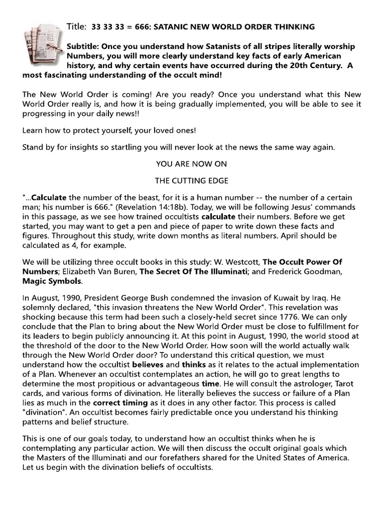 33 33 33 666 Occult Beast | PDF