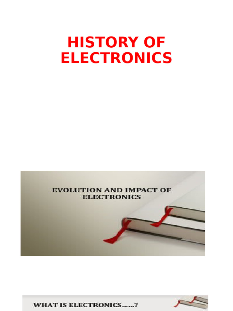 History of Electronics | PDF