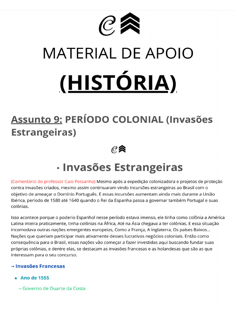 PDF HISTORIA Aula 09 Codificado | PDF