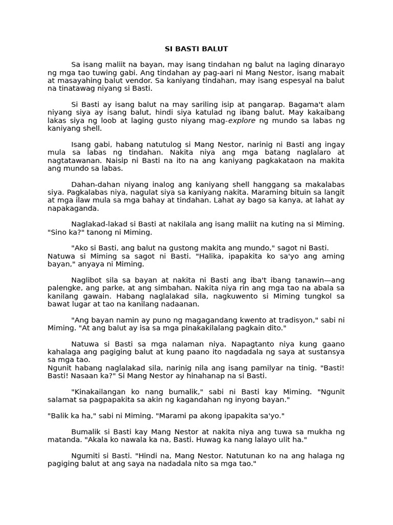 G3_Si Basti Balut | PDF