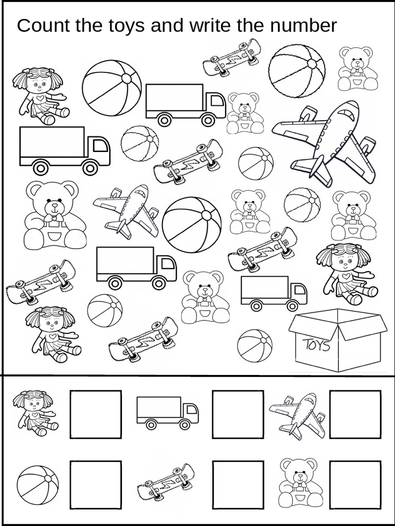 Count The Toys and Write The Numbers - 20240829 - 152236 - 0000 | PDF