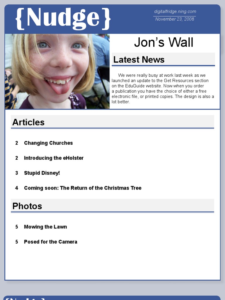 Nudge - November 23, 2008 | PDF | Leisure | Christmas