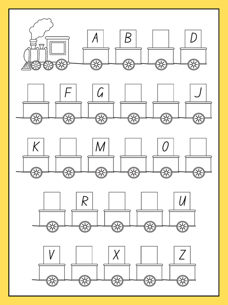 Fill in The Blanks Alphabet Train | PDF