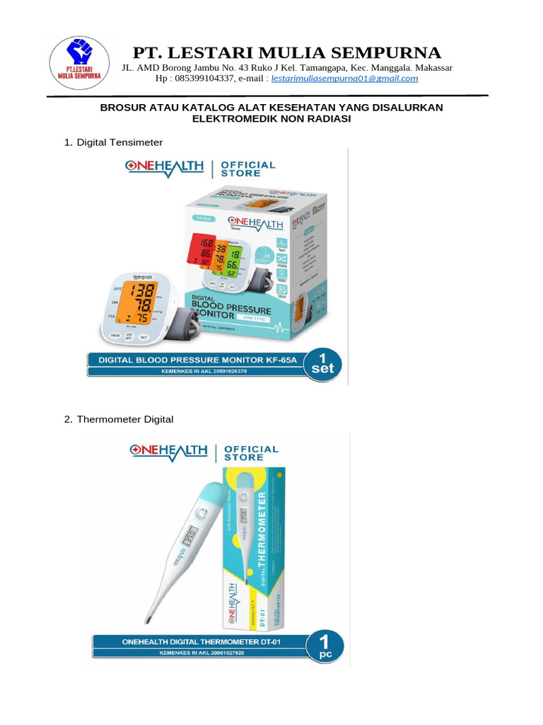 Brosur Elektromedik Non Radiasi | PDF