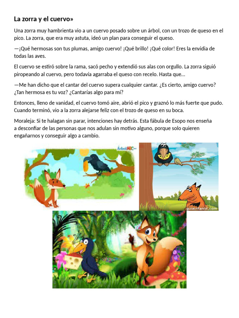 La Zorra y El Cuervo | PDF