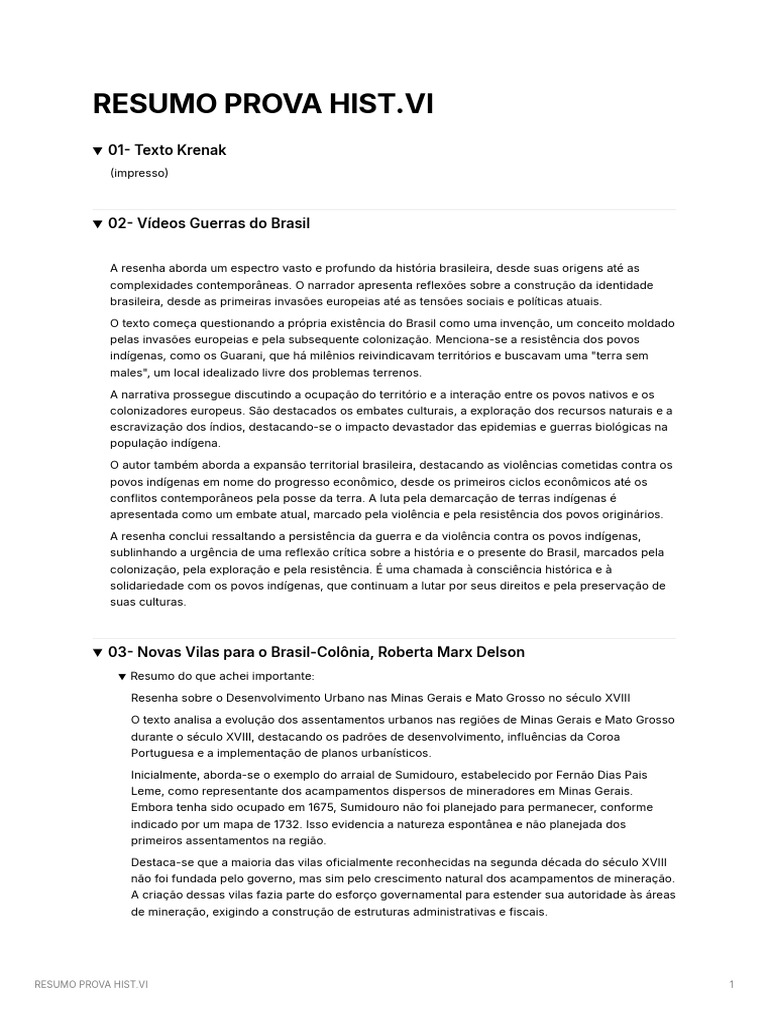 4870bb4e-8947-44fd-b0c0-2c23611b4328_RESUMO_PROVA_HIST.vi | PDF | Brasil | Povos indígenas
