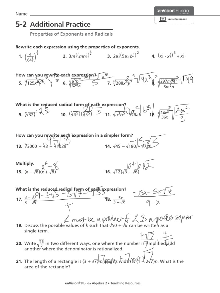 5-2_Practice | PDF | Mathematical Notation | Number Theory