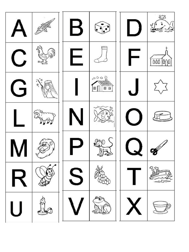 Domino de Alfabeto para Imprimir | PDF