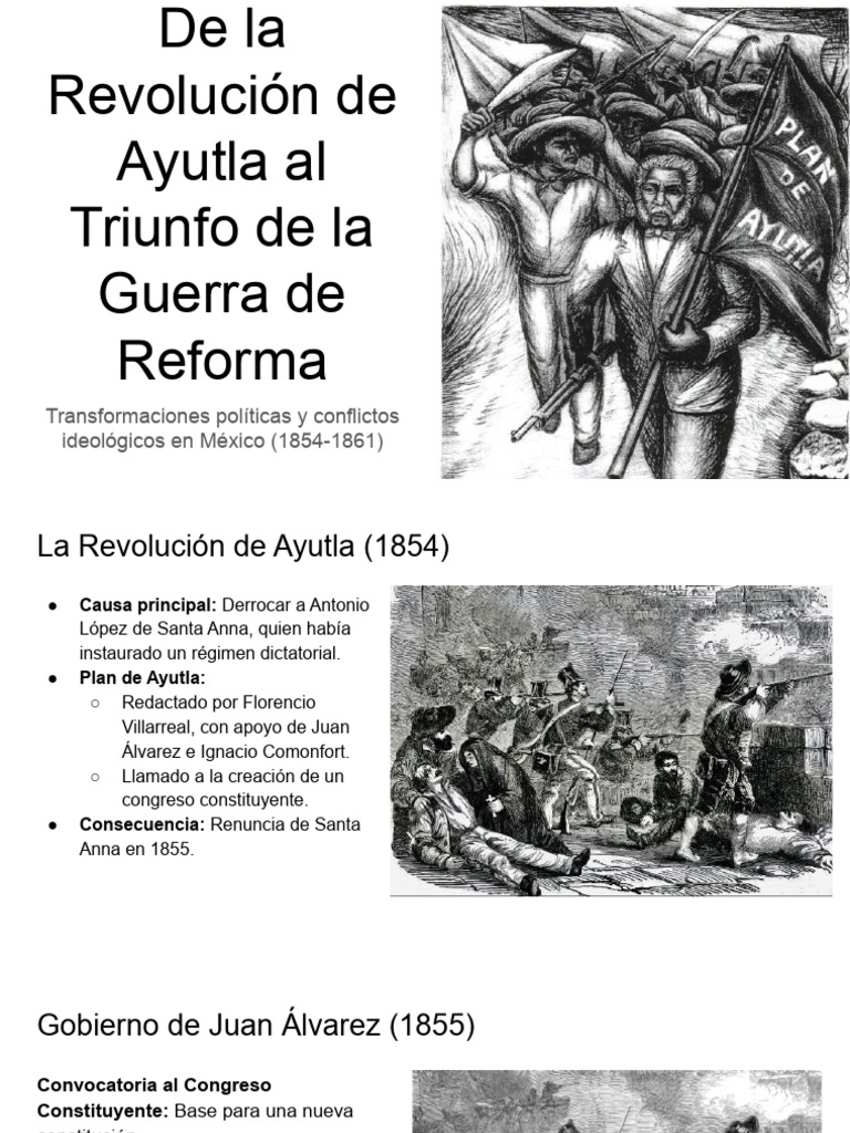 De La Revolución de Ayutla Al Triunfo de La Guerra de Reforma | PDF | Ciencias Políticas