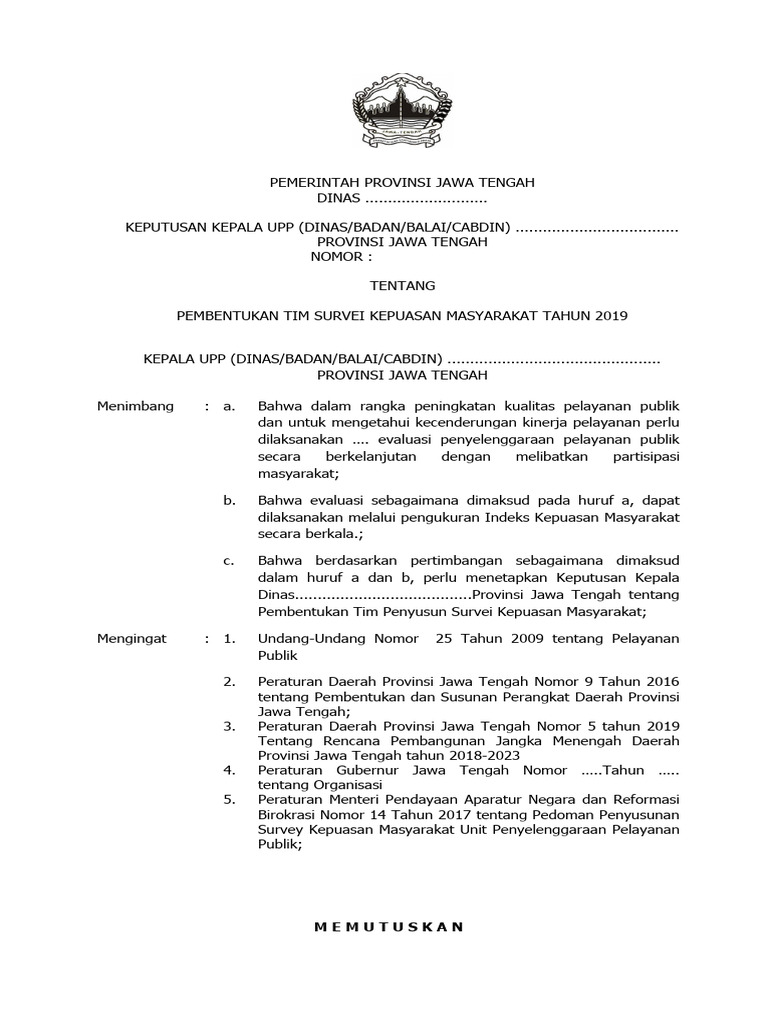 Draf SK Pembetukan Tim SKM | PDF