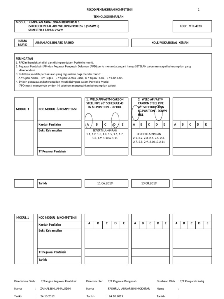 RPK MTK 4023 (Semester 4tahun 2 SVM) | PDF