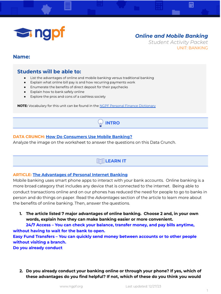 Cashless Society: Impact on the Unbanked | PDF | Banks | Online Banking