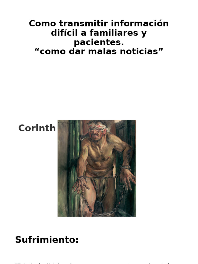 Como Transmitir Información Difícil A Familiares y Pacientes | PDF ...
