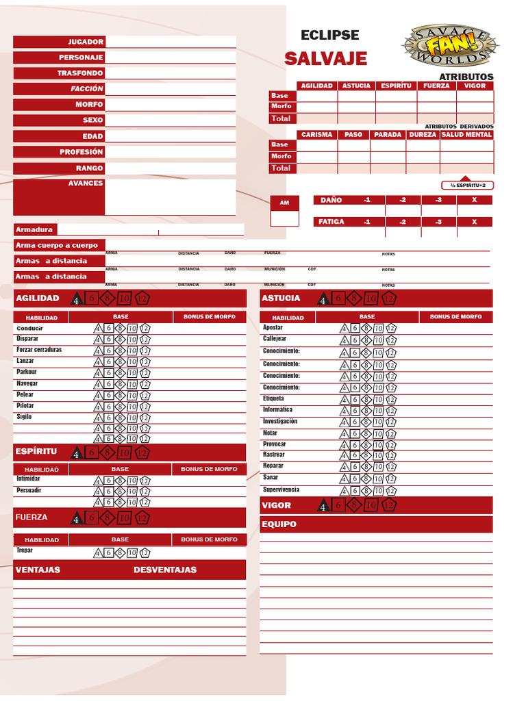 Ficha Eclipse Salvaje | PDF | Tecnología militar | Ciencia militar