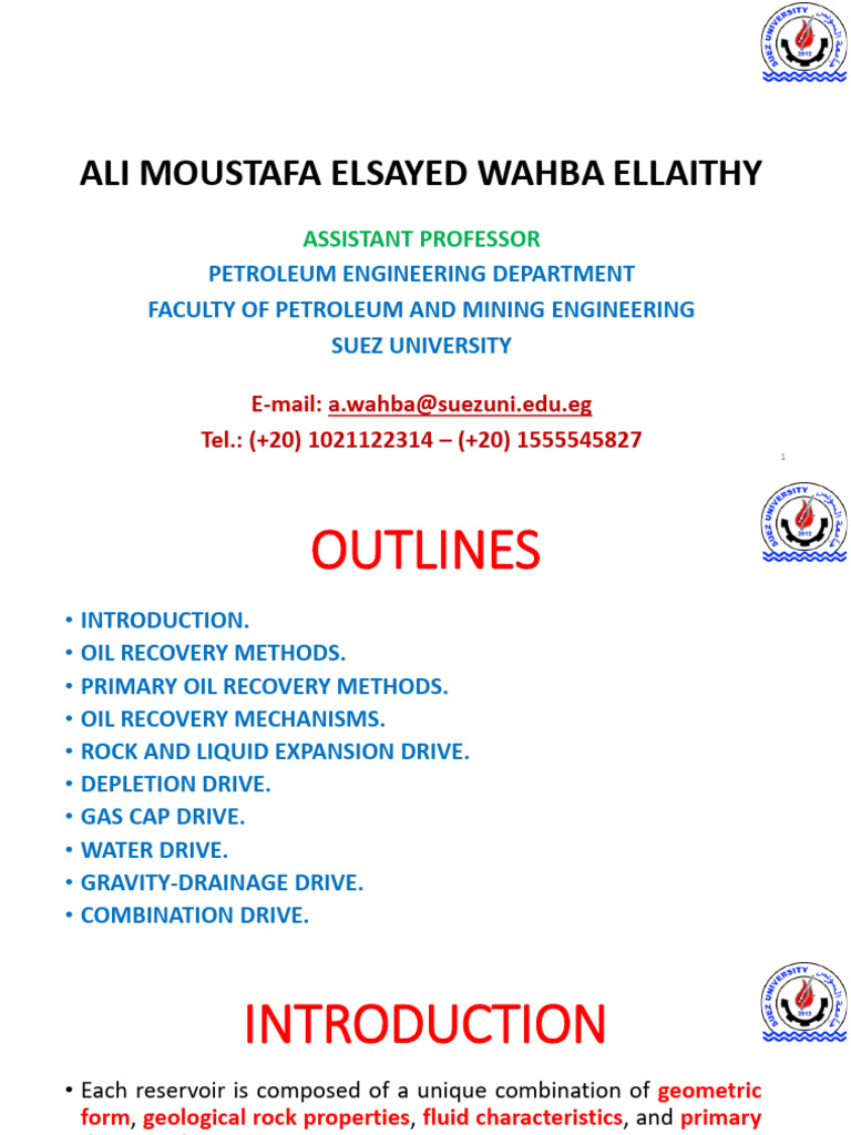 Oil Recovery Mechanisms Overview | PDF | Petroleum Reservoir ...