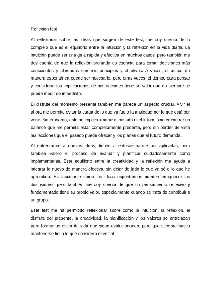 Reflexión Test y Capturas | PDF