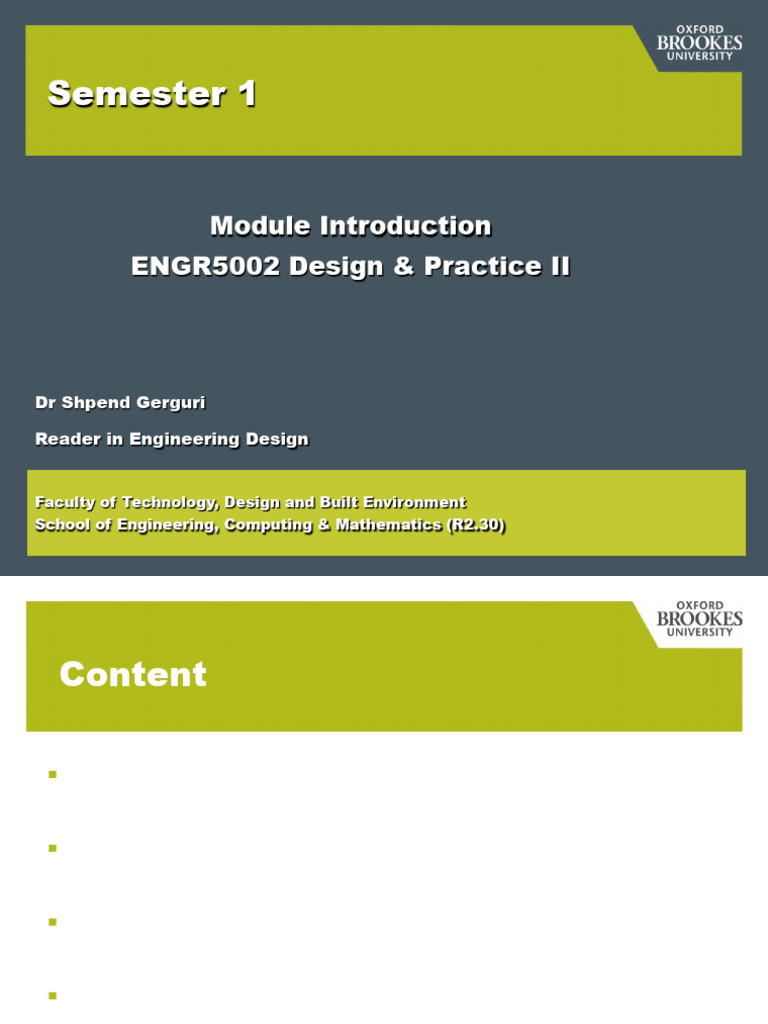 Week 1 - Module and Project Introduction (2024 - 2025) - 4 | PDF ...