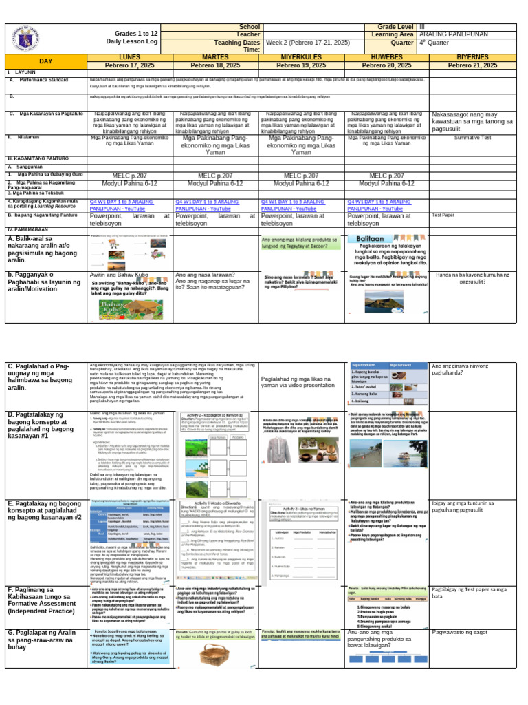 Dll-Araling Panlipunan-Q4-Week 2 | PDF