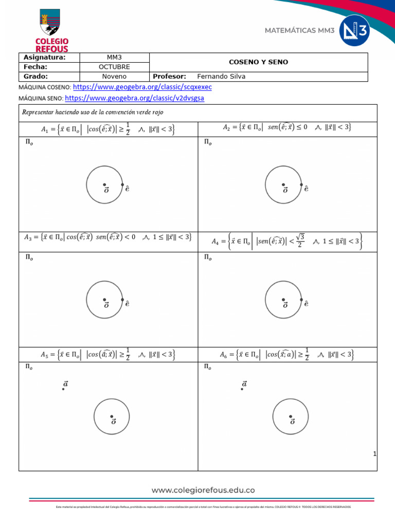 TALLER COSENO SENO | PDF