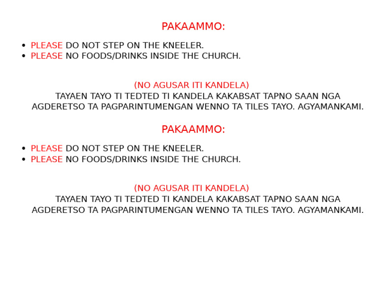 Please Do Not Step On The Kneeler | PDF